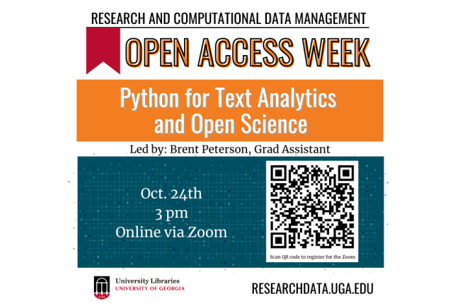 Python For Text Analytics And Open Science Uga Libraries